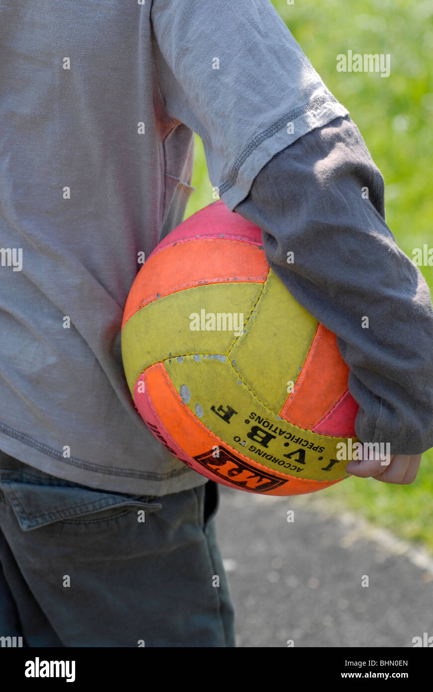 Boy ball in air hi-res stock photography and images - Alamy