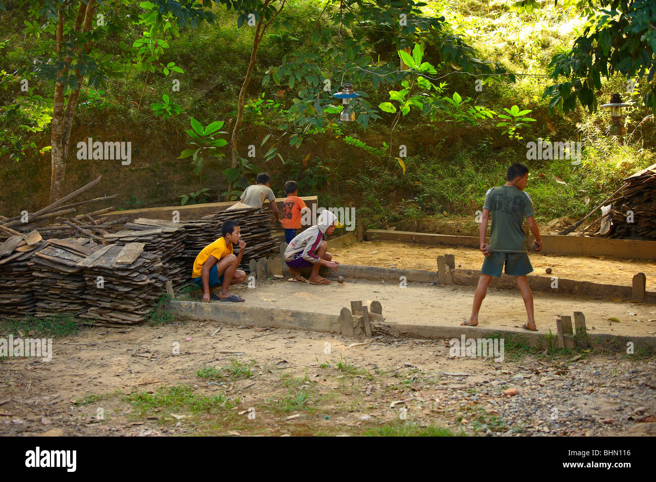 rural life, children play Stock Photo - Alamy
