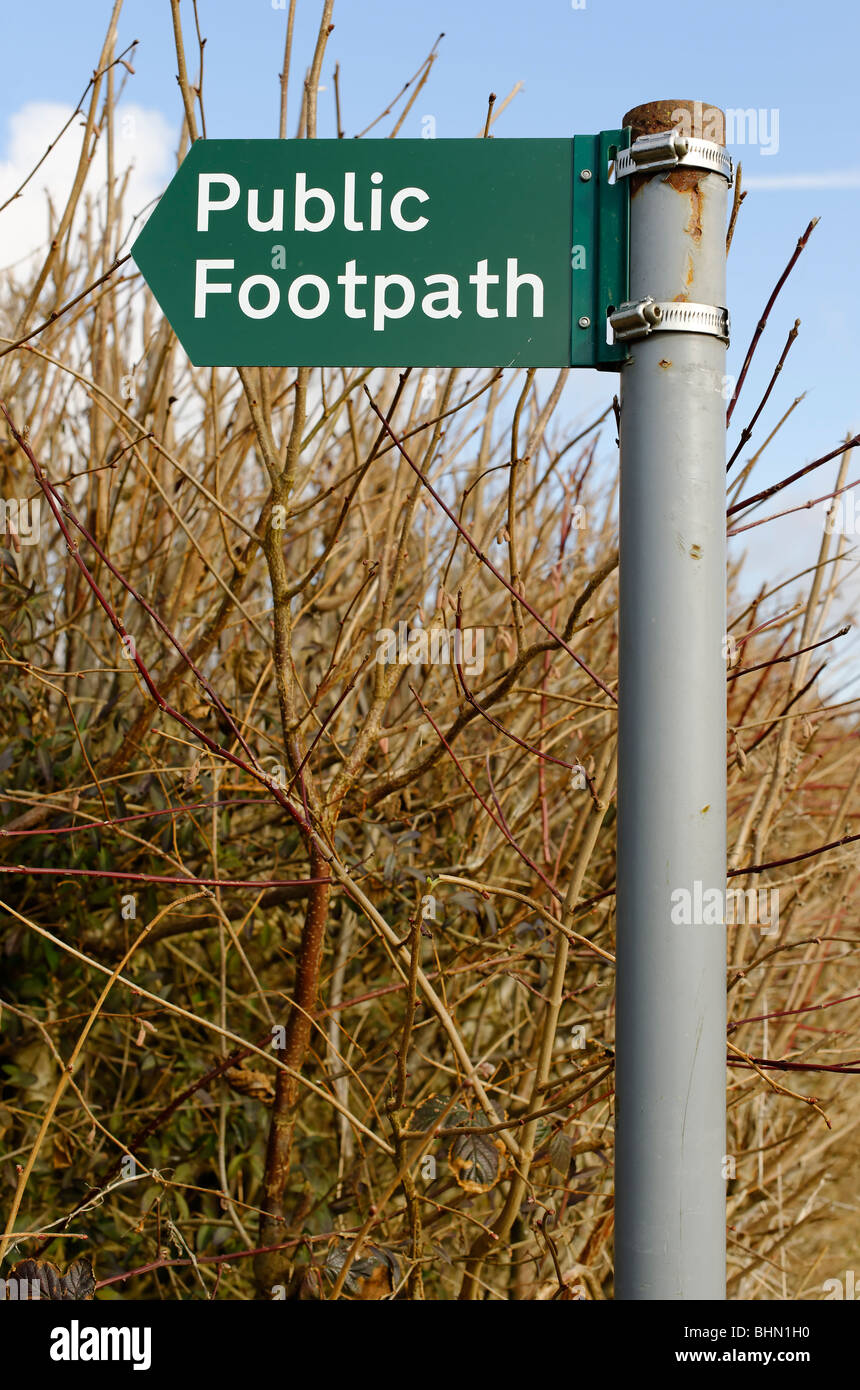 Public Footpath Sign Stock Photo - Alamy