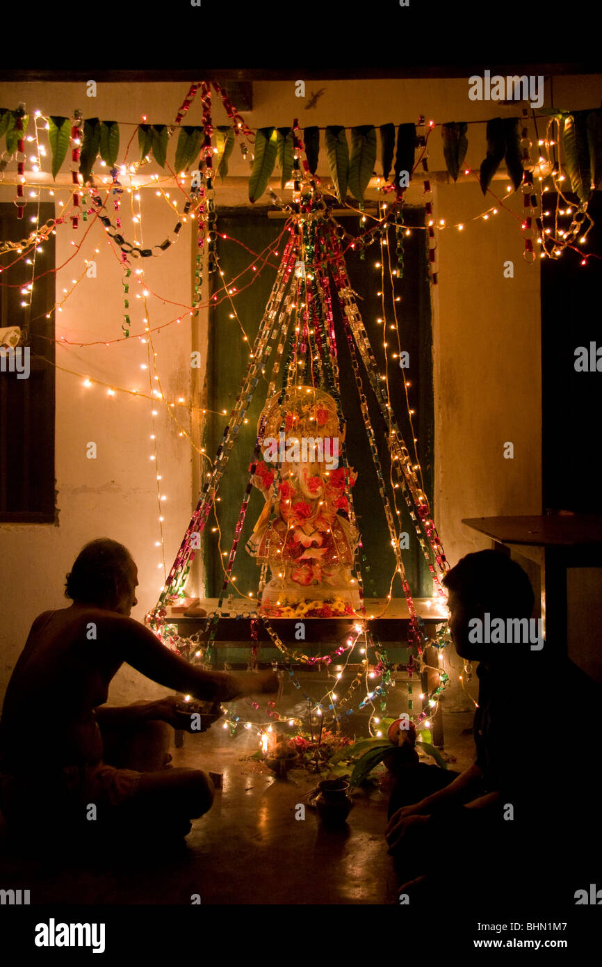 Brahmin blesses statue elephant god hi-res stock photography and images ...