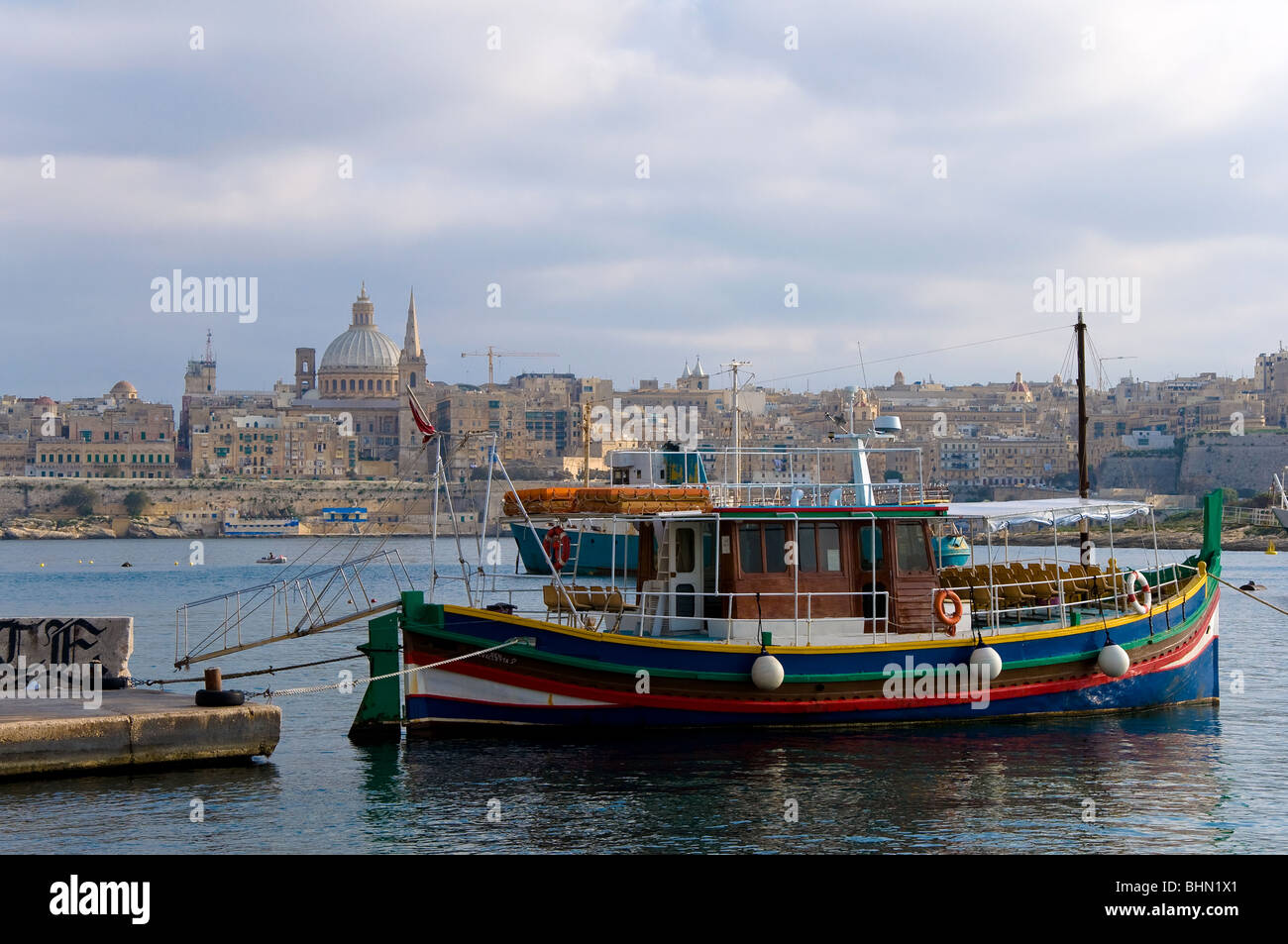Boat, Valletta Harbour, Malta Stock Photo - Alamy