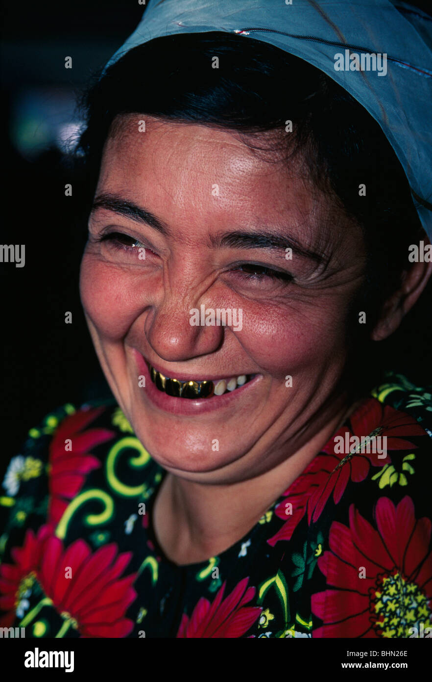 Uzbek woman in traditional costume, Ferghana, Uzbekistan Stock Photo ...
