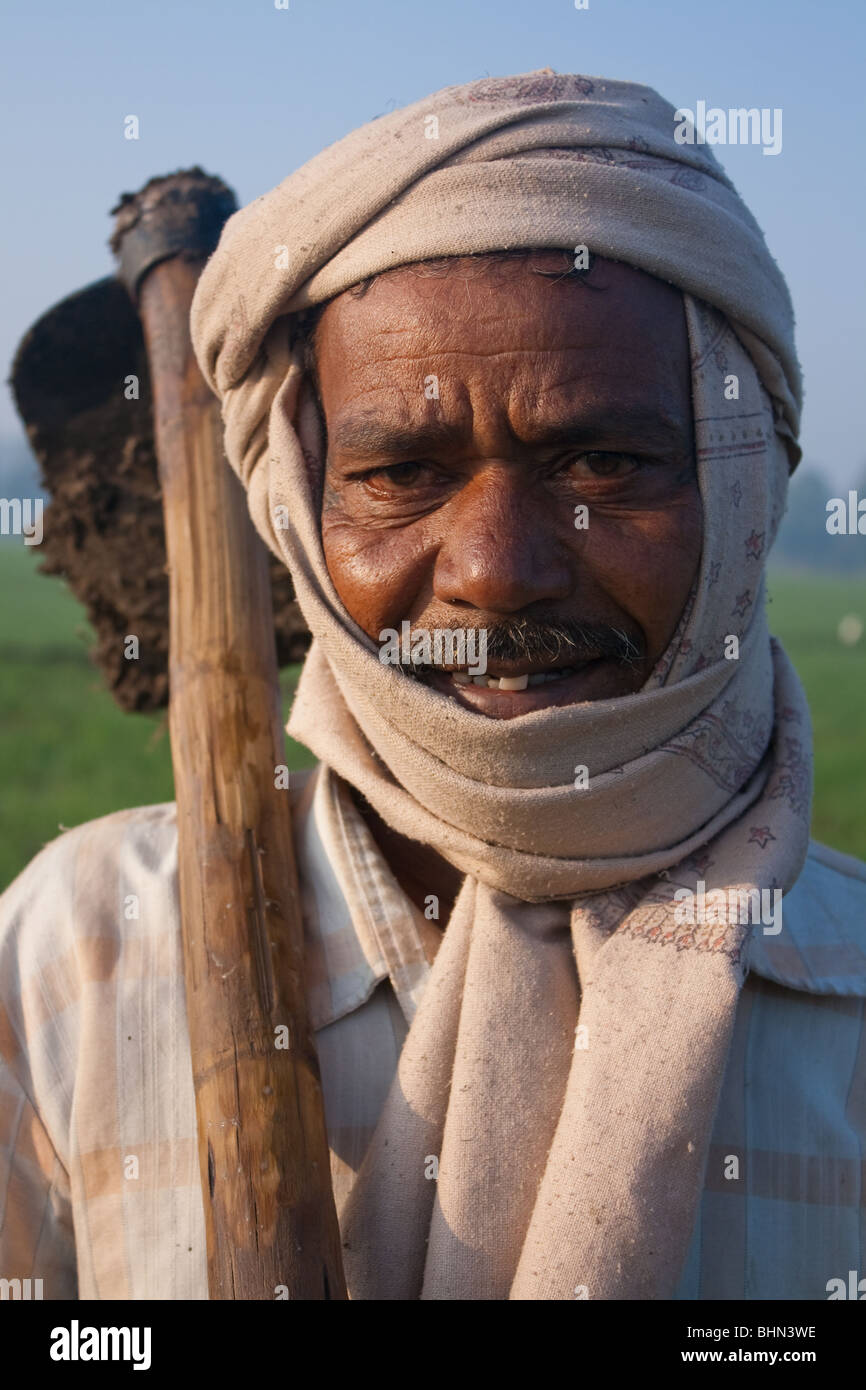 Indian Farmer portrait in the field Stock Photo - Alamy