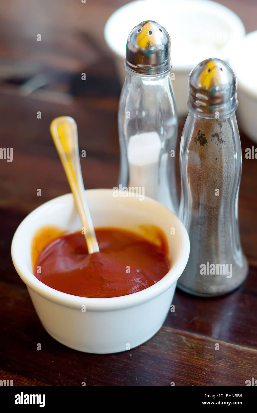 Delicious and colorful trio of dips Stock Photo - Alamy