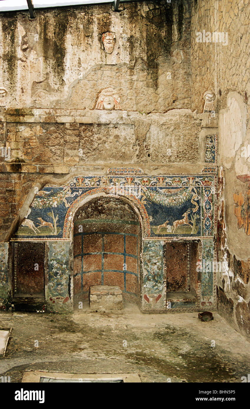 Herculaneum house of neptune and amphitrite mosaic hi-res stock ...