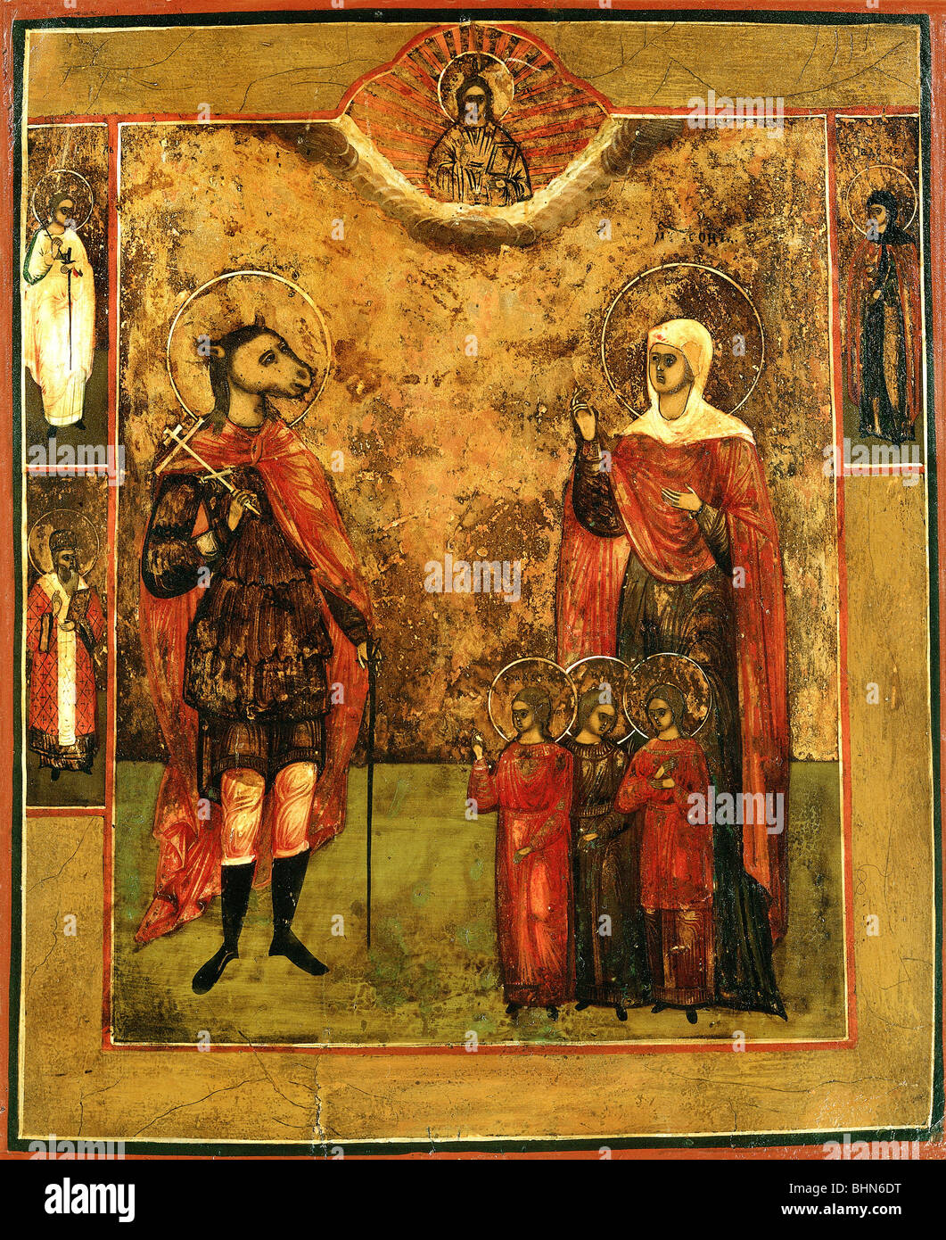 Saint christopher as cynocephali saint sophia with her daughters fides ...