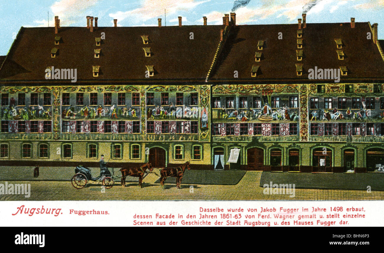 geography / travel, Germany, Augsburg, Fugger Houses, Maximilianstrasse ...