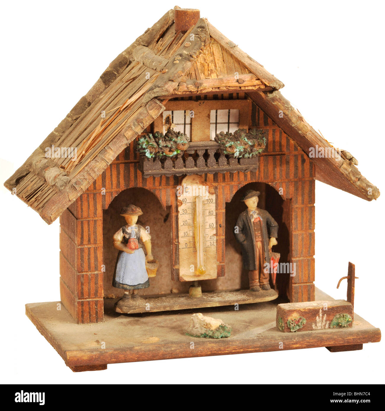 weather / climate, wooden weatherhouse, Germany, circa 1950 Stock Photo ...