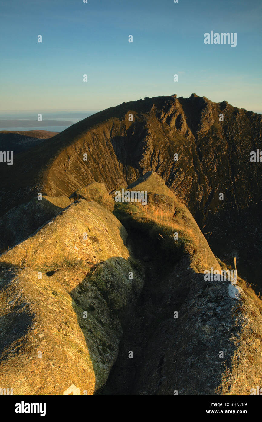 Caisteal Abhail and Kintyre from Cir Mhor, Isle of Arran, Ayrshire ...