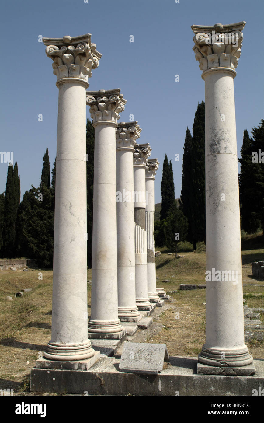 geography / travel, Greece, excavation site, Asclepieion, Kos, columns ...