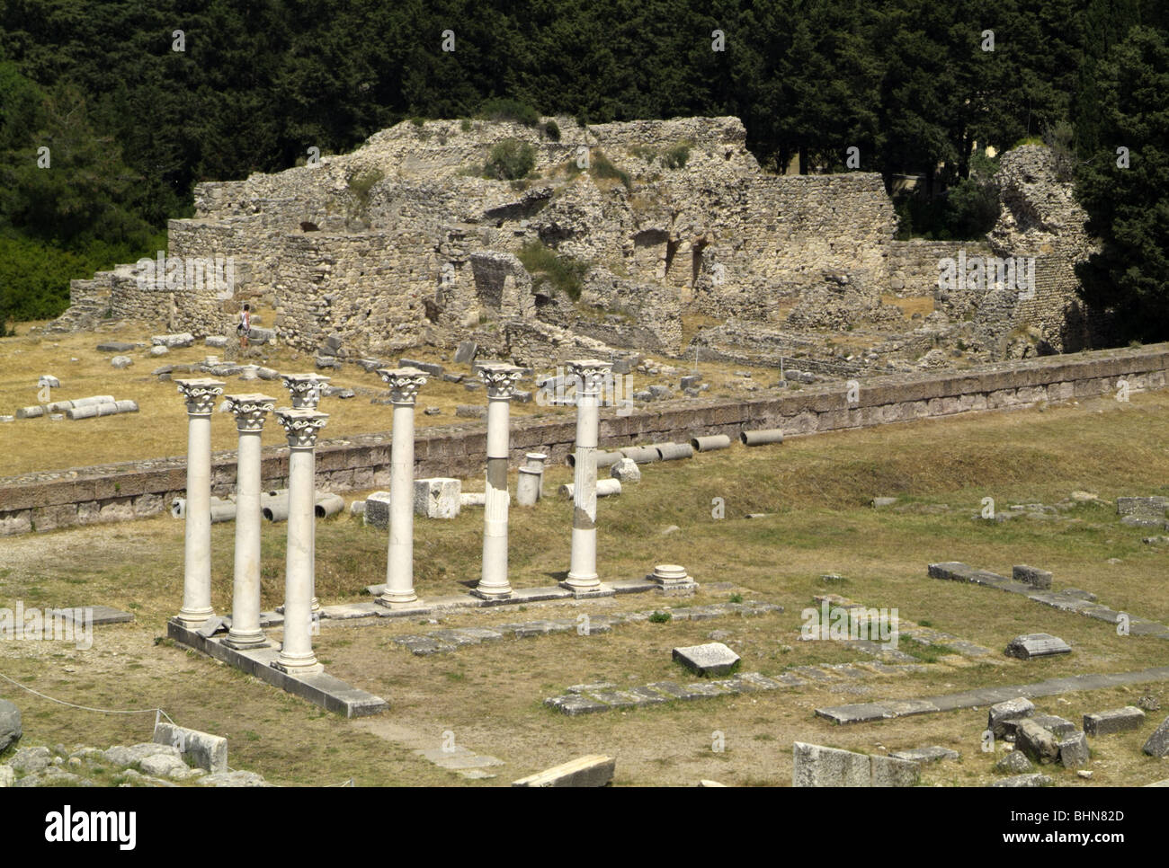 geography / travel, Greece, excavation site, Asclepieion, Kos, columns ...
