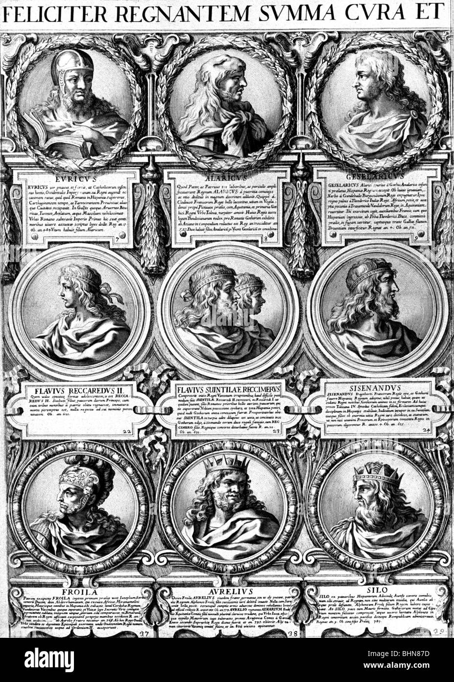 middle ages, Germanic Peoples, Visigoth Empire, kings Euric (466 - 484 ...