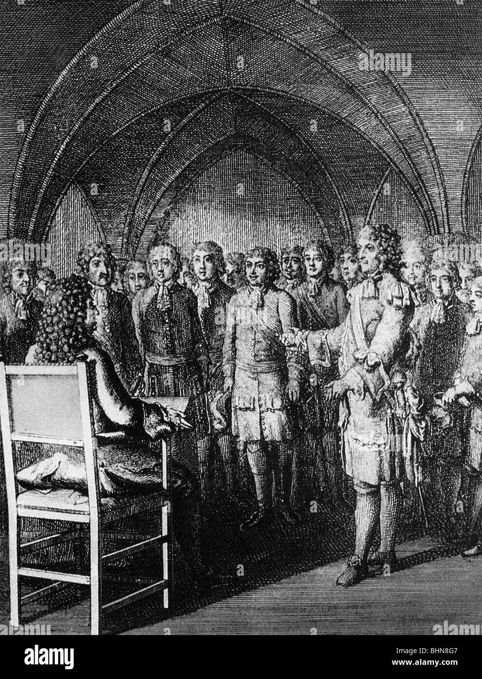 geography / travel, Germany, people, huguenots, audience with Friedrich ...