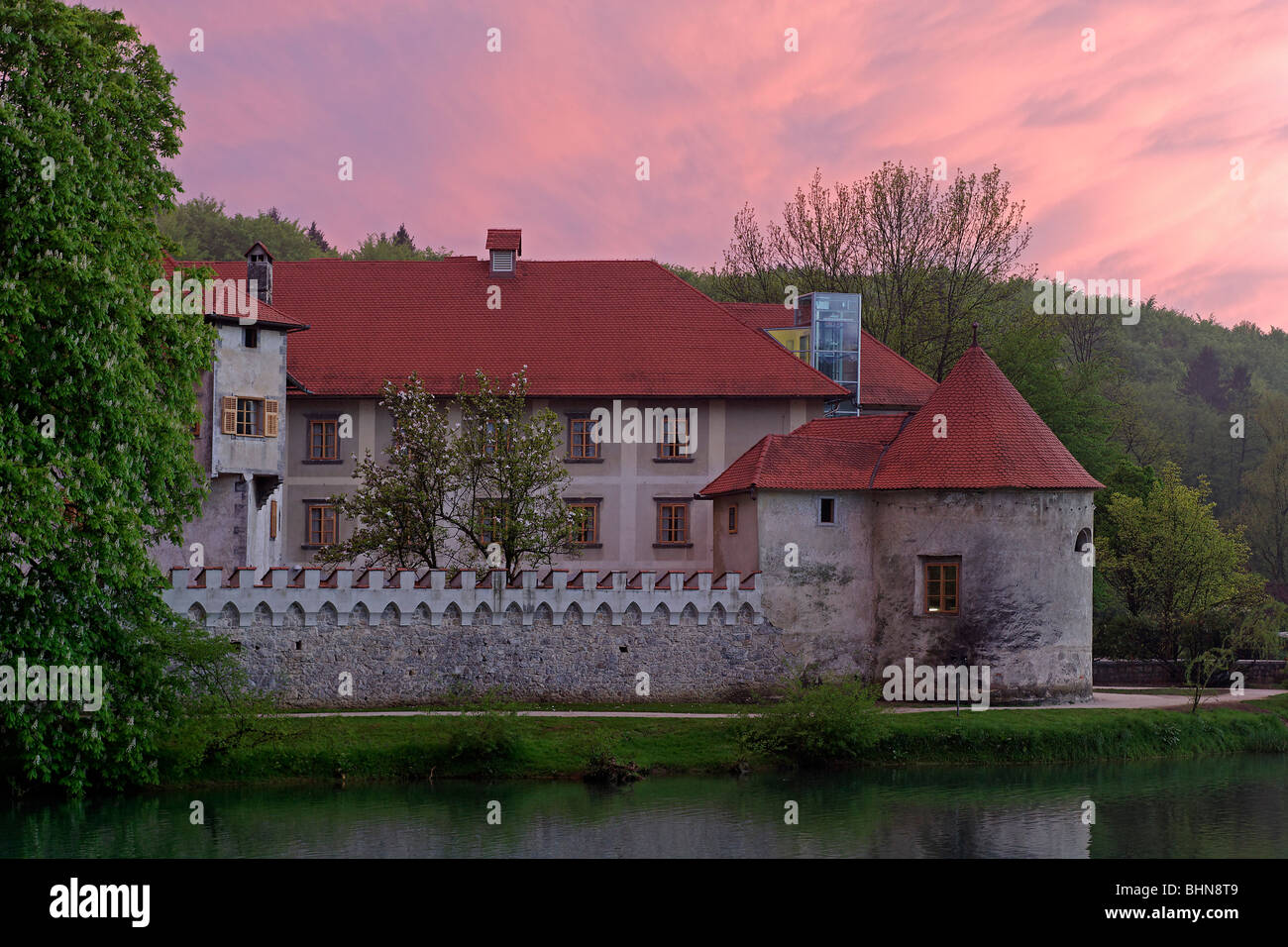 Otocec,castle,13th century,five-star hotel,Krka River,Slovenia Stock ...