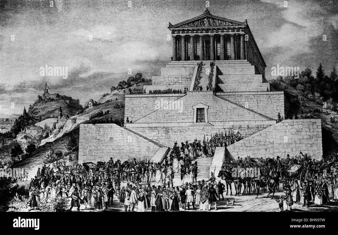Germany, Bavaria, Donaustauf, Walhalla, built: 1830 - 1841 by Leo von ...