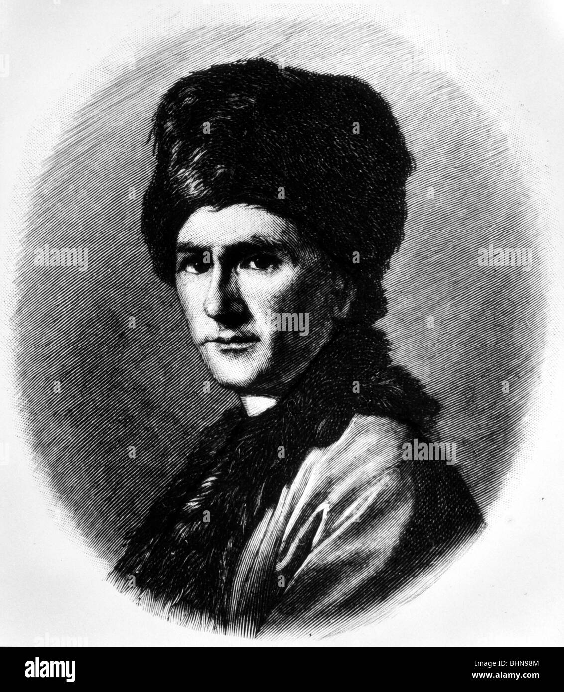 Allan ramsay jean jacques rousseau Black and White Stock Photos ...