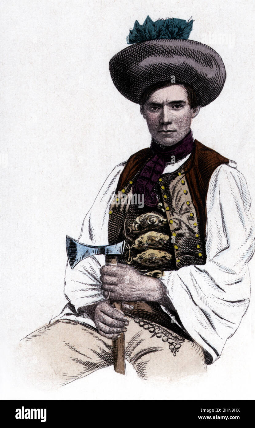 geography / travel, Slovakia, tradition / folklore, young man in ...