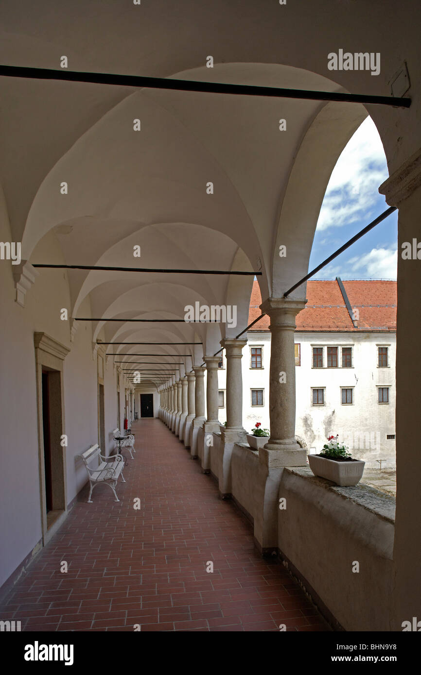 1529 baroque brezice castle stairway frescoes slovenia hi-res stock ...