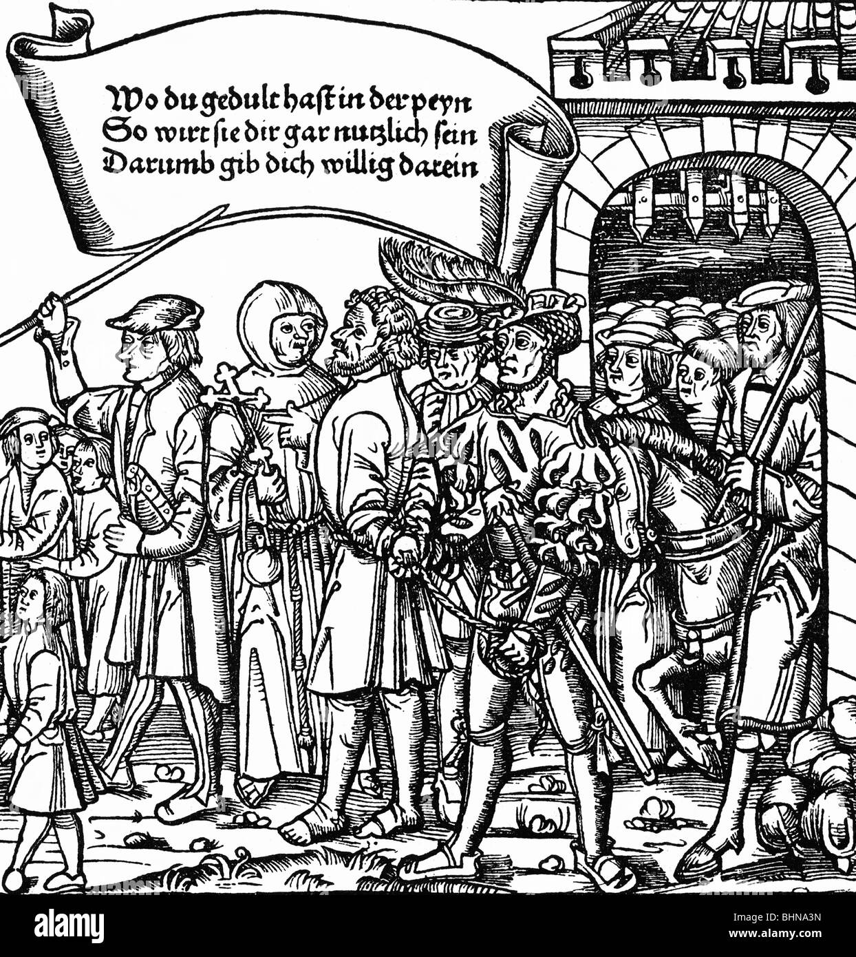 justice, penitentiary system, execution, leading to the place of ...