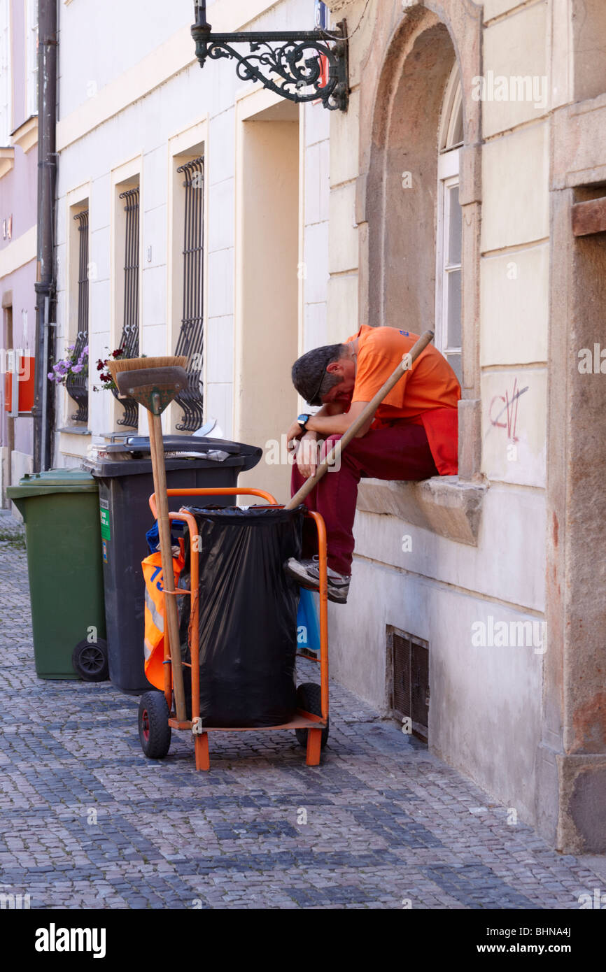 Prague garbage hi-res stock photography and images - Alamy