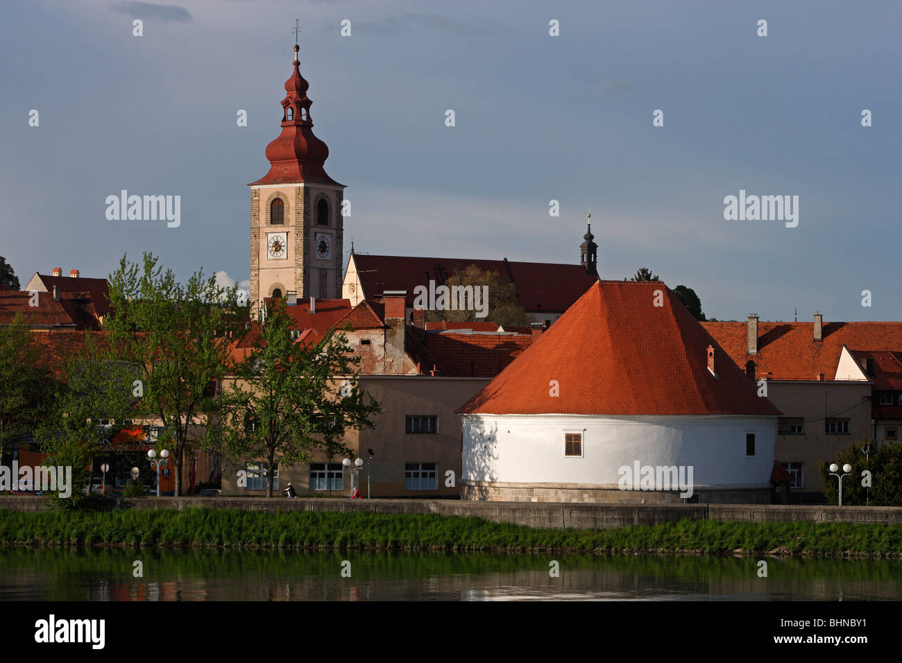 Ptuj,old town,Drava River,Water Tower,Town Tower,riverbank,Slovenia ...
