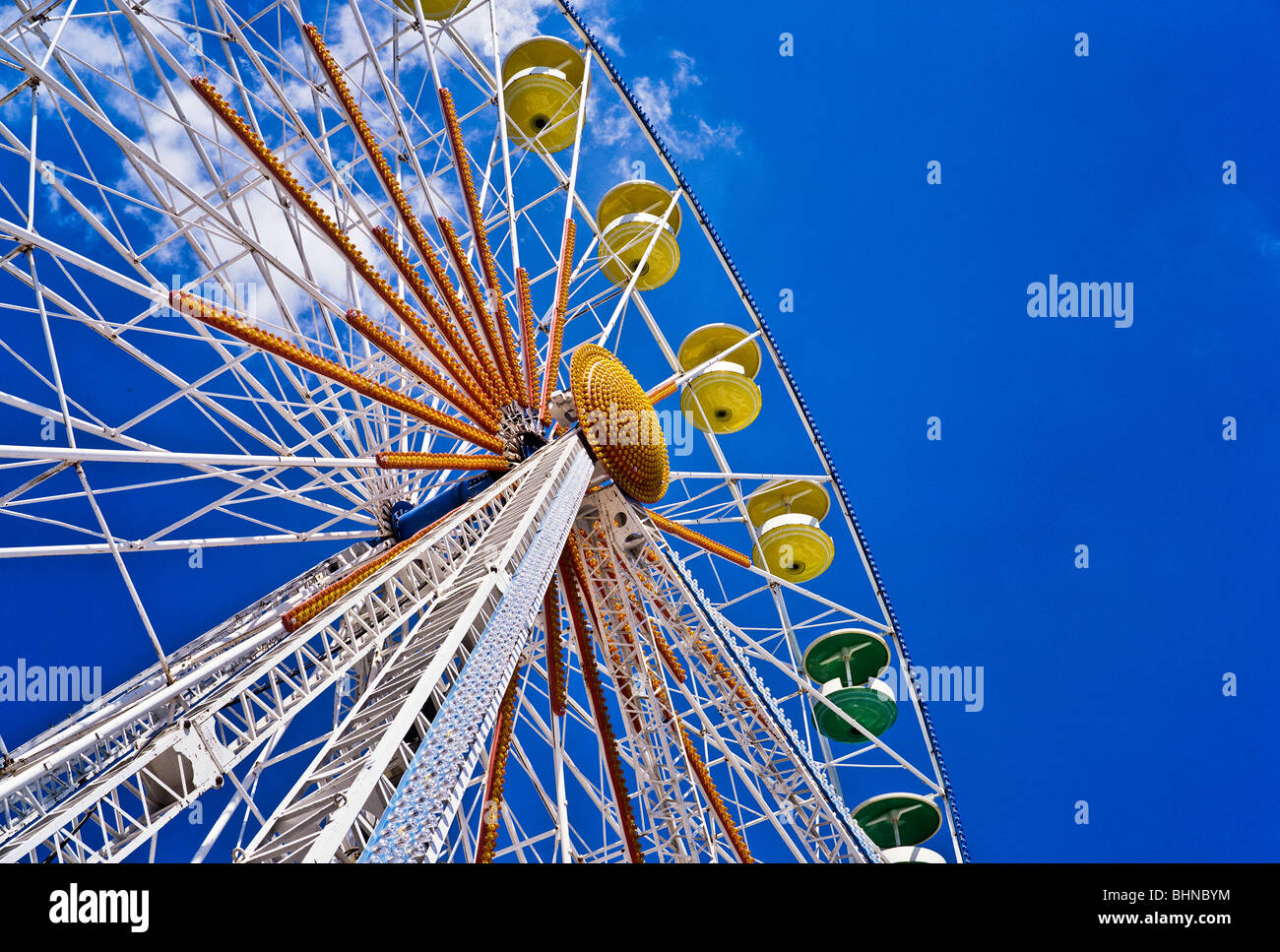 Ferris big wheel at fun fair Stock Photo - Alamy