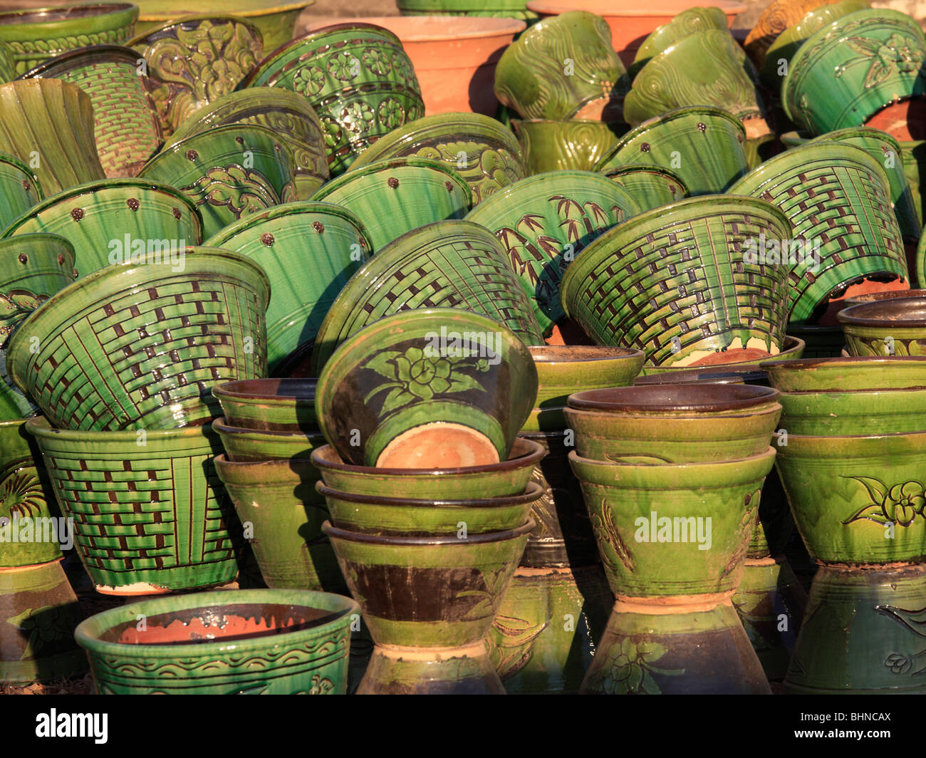 Myanmar, Burma, Bagan, ceramic pots for sale, handicraft, shopping ...