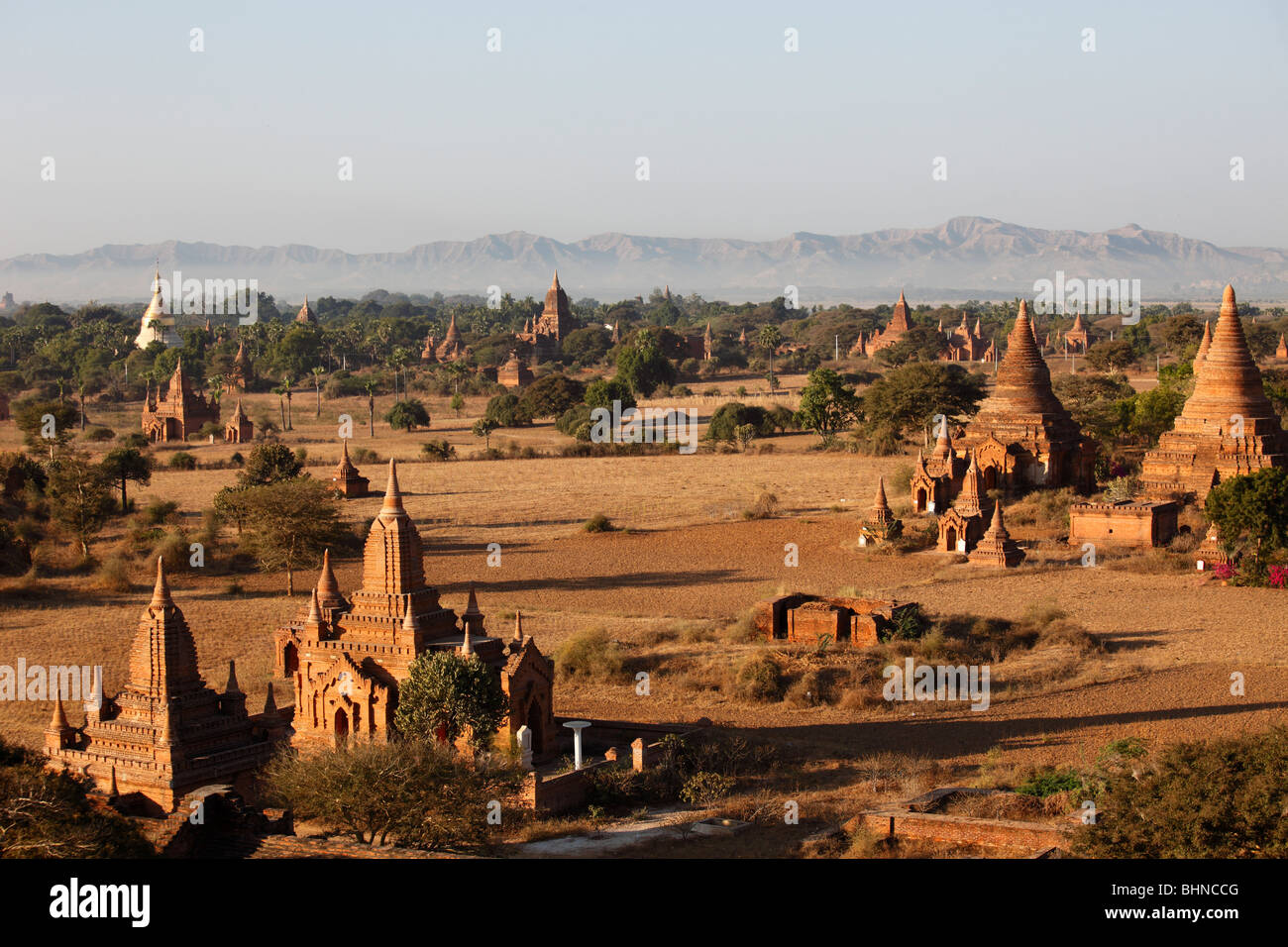 Myanmar, Burma, Bagan, temples, general aerial view Stock Photo - Alamy