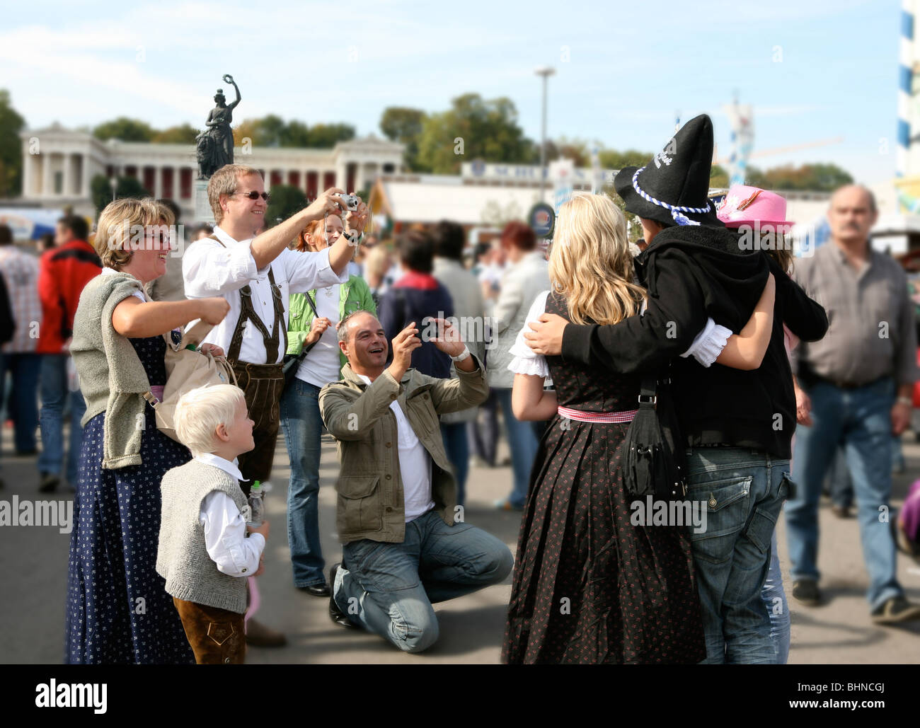 Bavarian Traditional Costumes Oktoberfest Stock Photo - Alamy