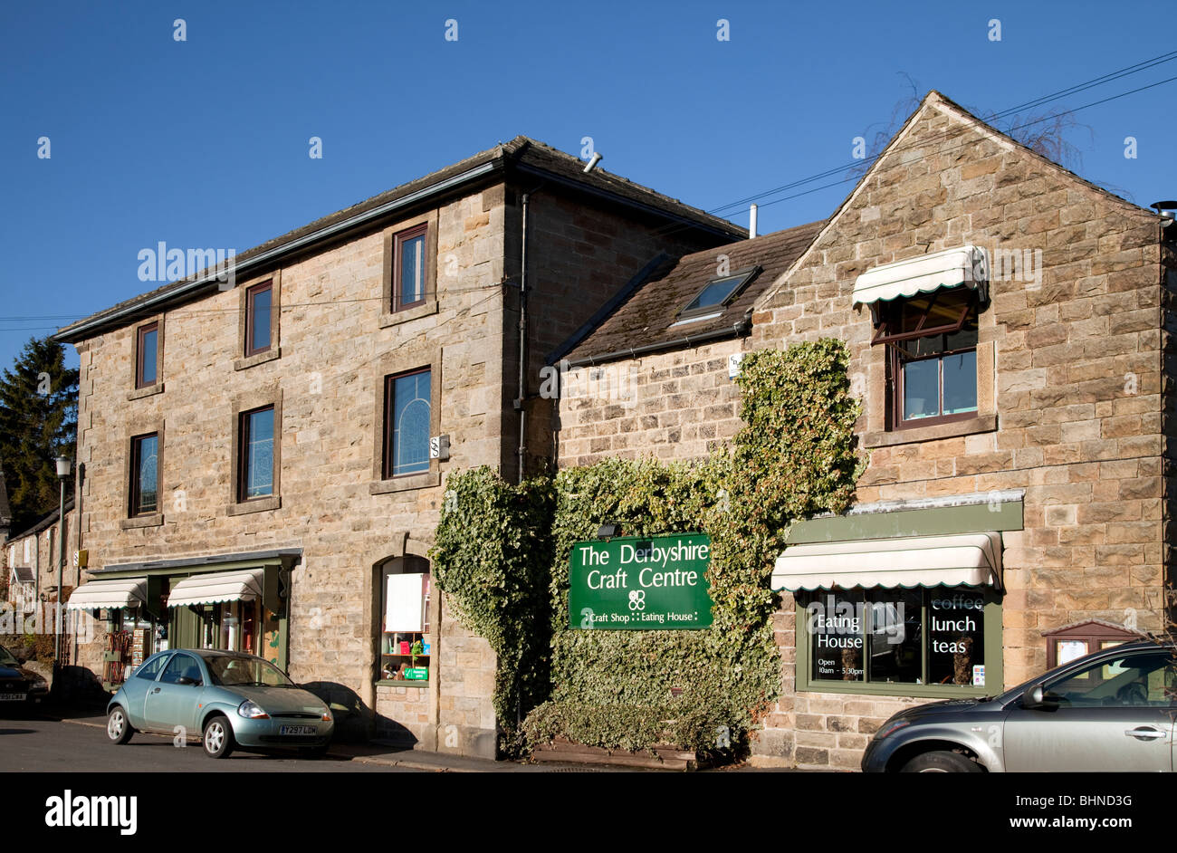 Village of Calver in the Peak District National Park Derbyshire England ...