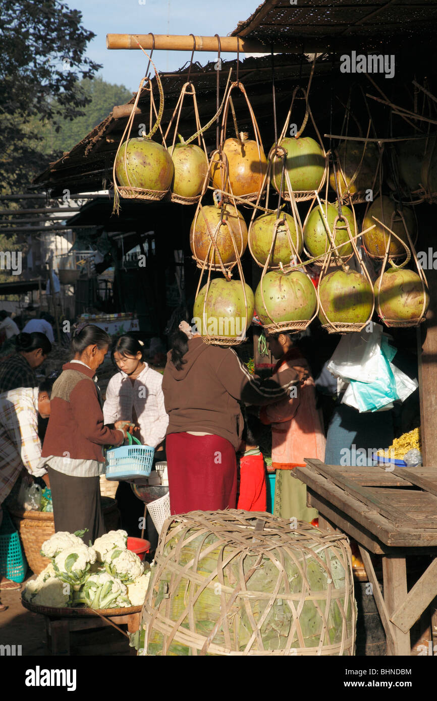 Myanmar, Burma, Chauk village, market Stock Photo - Alamy