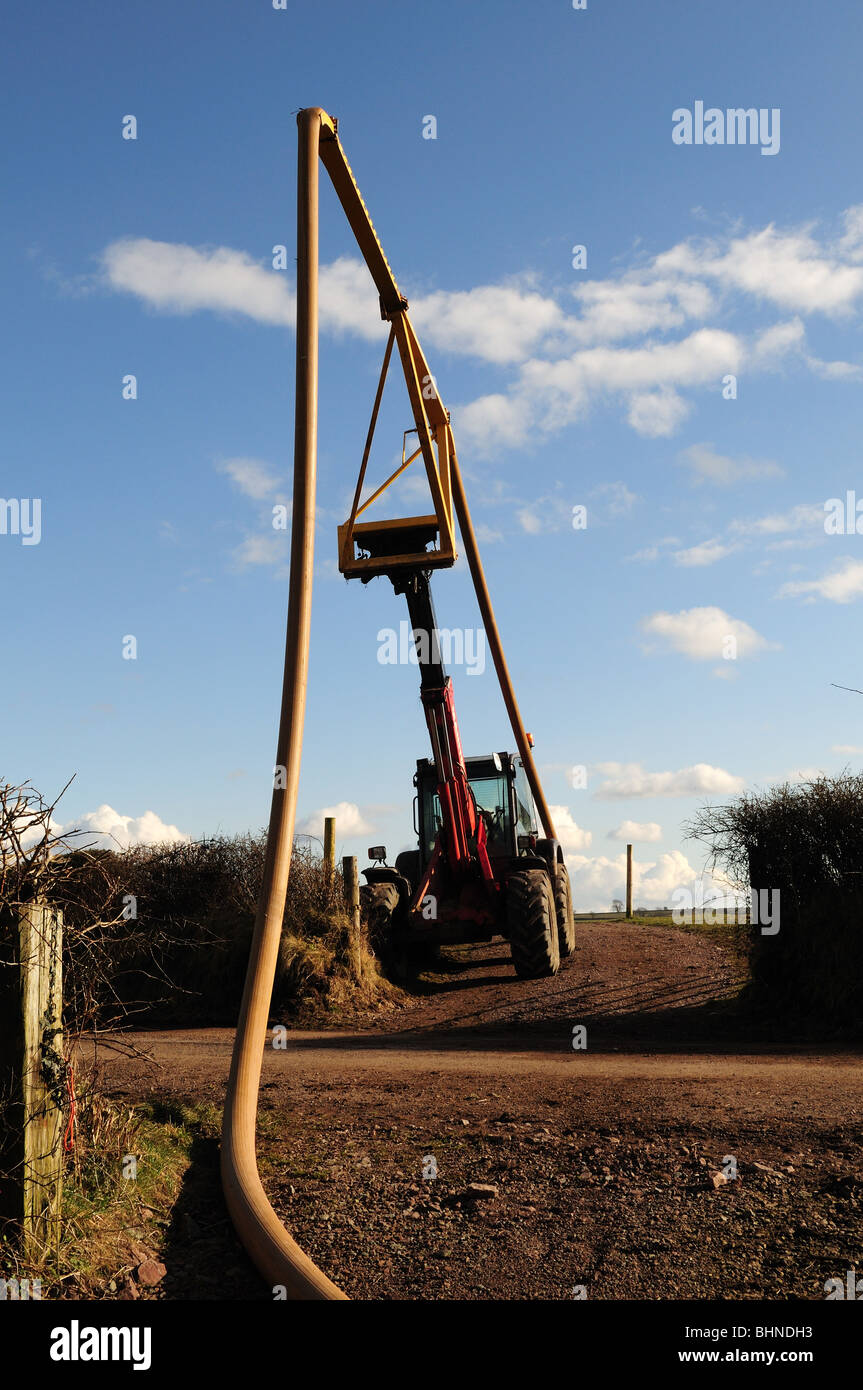 Farm Slurry Pipe crossing public road umbilical system Carmarthenshire ...