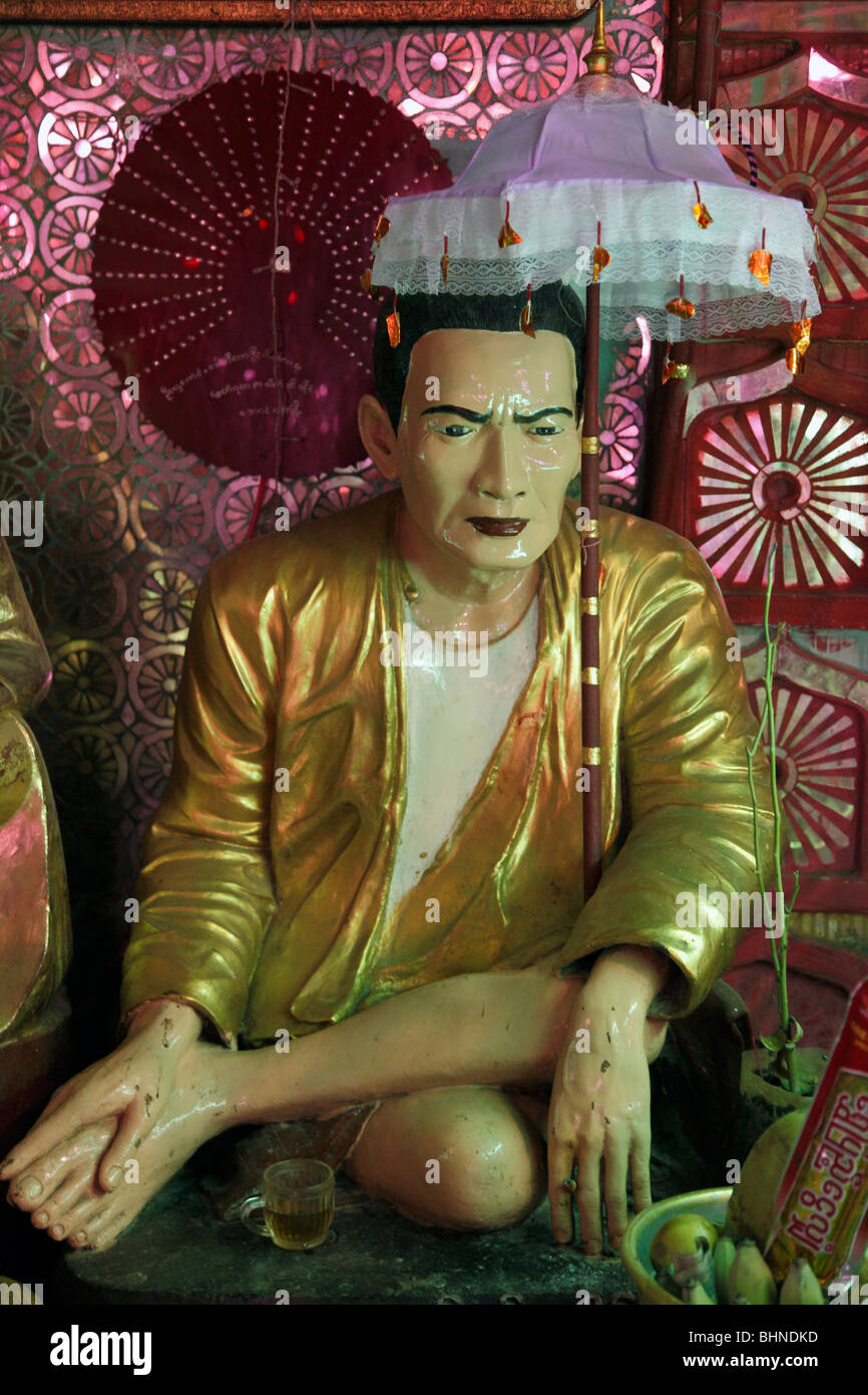 Myanmar, Burma, Mt Popa, nat spirit shrine, statue, pilgrimage site ...