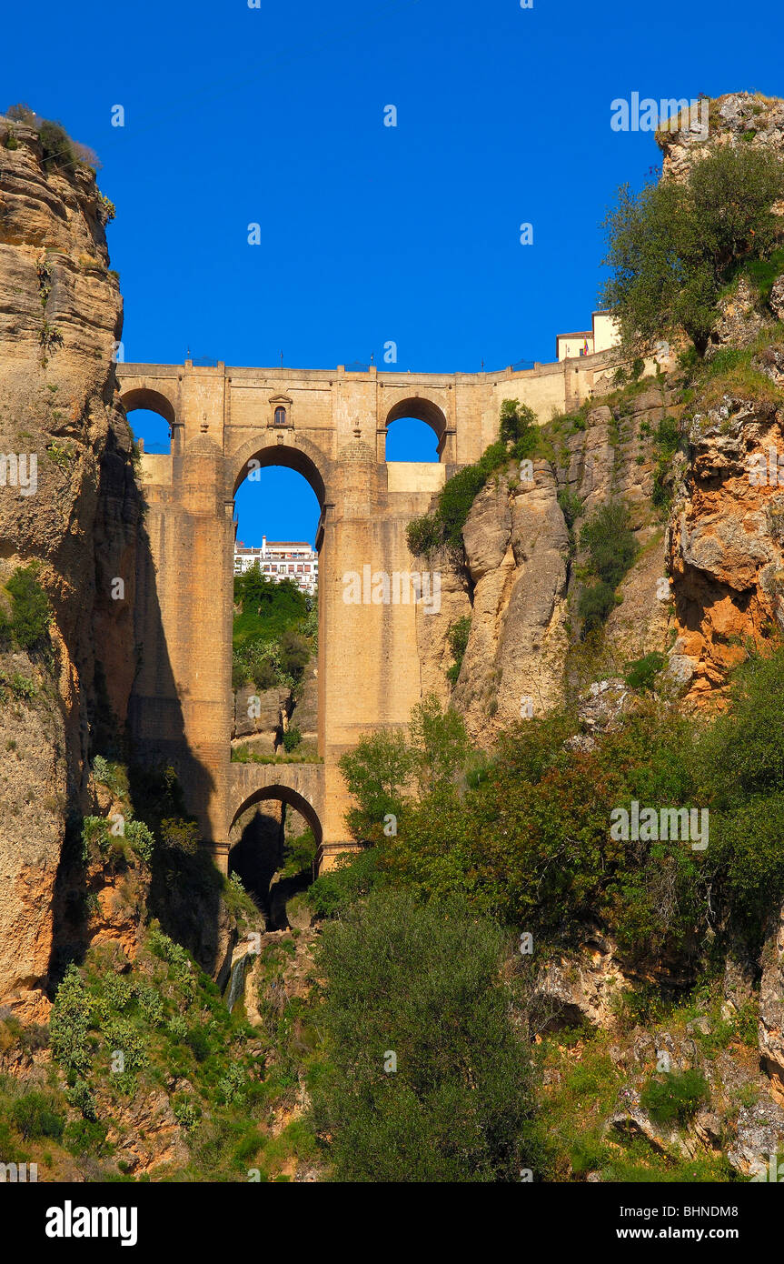 Puente Nuevo New Bridge On Tajo Gorge Ronda Malaga Province High ...