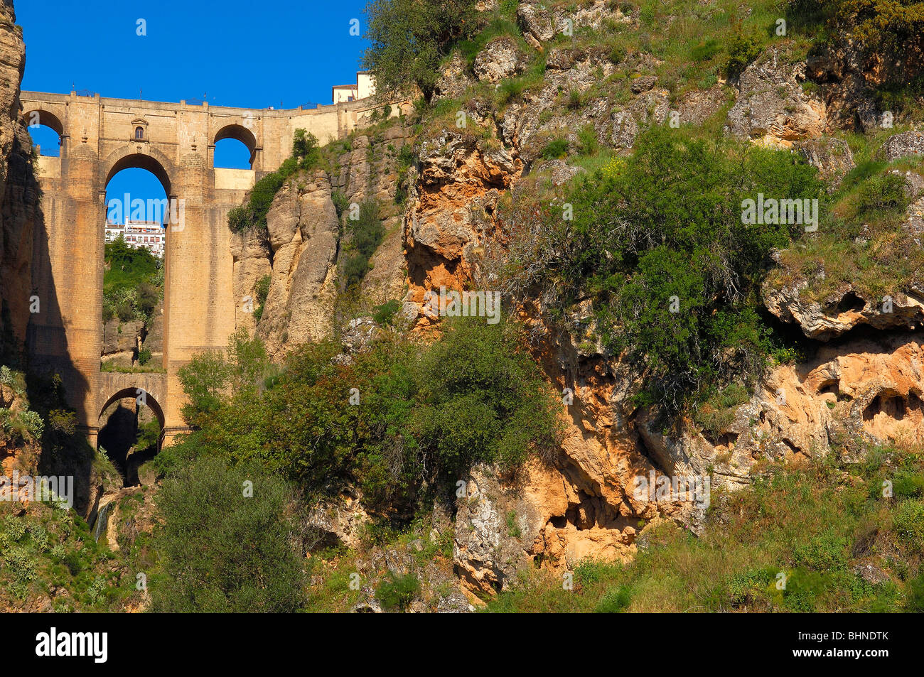 Puente Nuevo (new bridge) on ´tajo´ gorge. Ronda. Málaga province ...