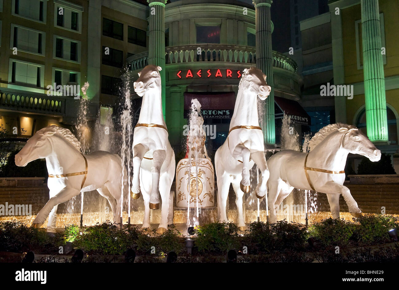 Exterior fountain at Caesars, Atlantic City, NJ, New Jersey, USA Stock ...