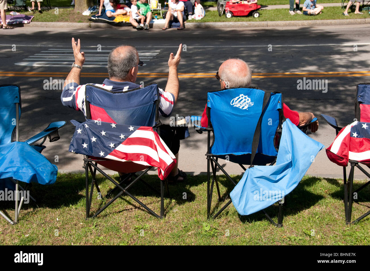 Small town USA Independence Day parade Stock Photo - Alamy