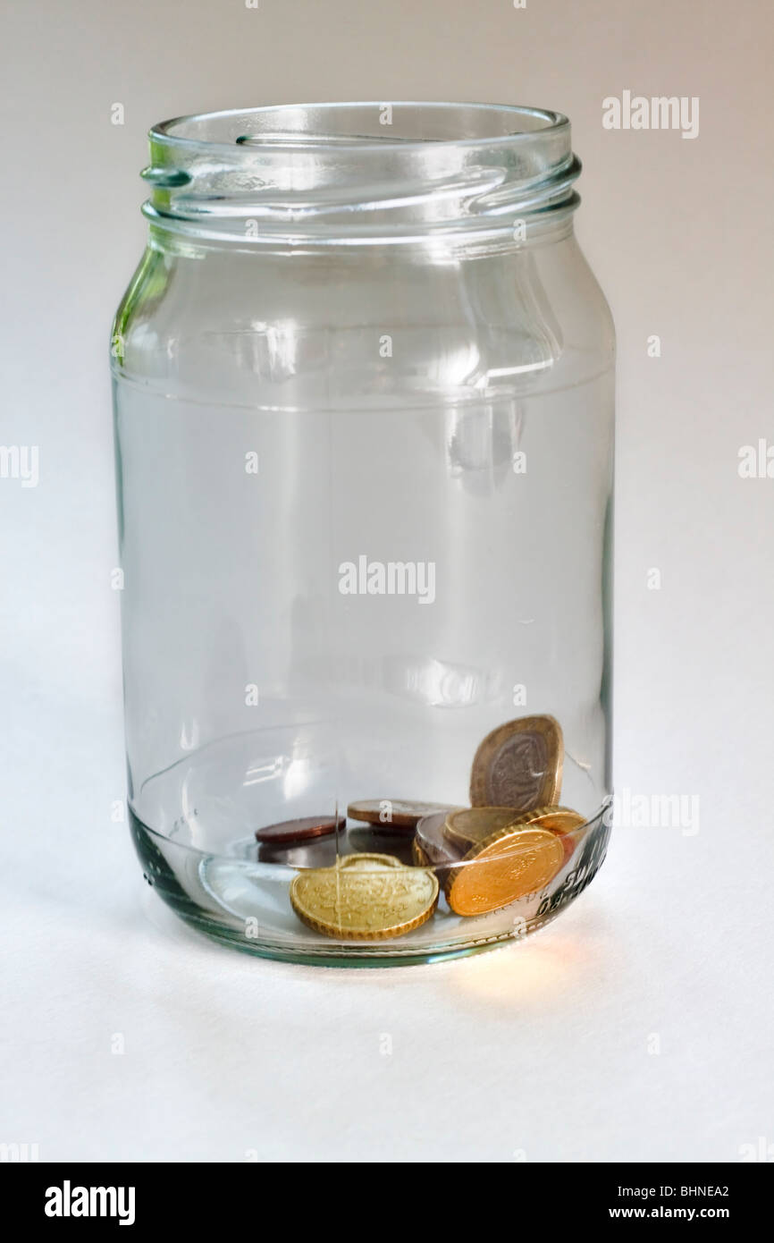 Money jar nearly empty Stock Photo - Alamy Money jar nearly empty Stock Photo - Alamy
