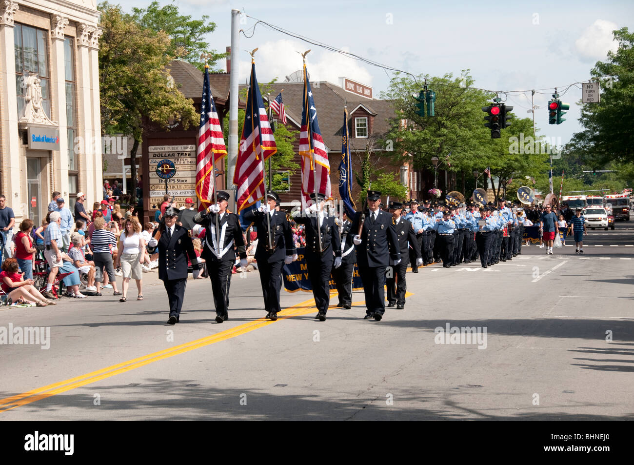 Small town USA Independence Day parade Stock Photo - Alamy