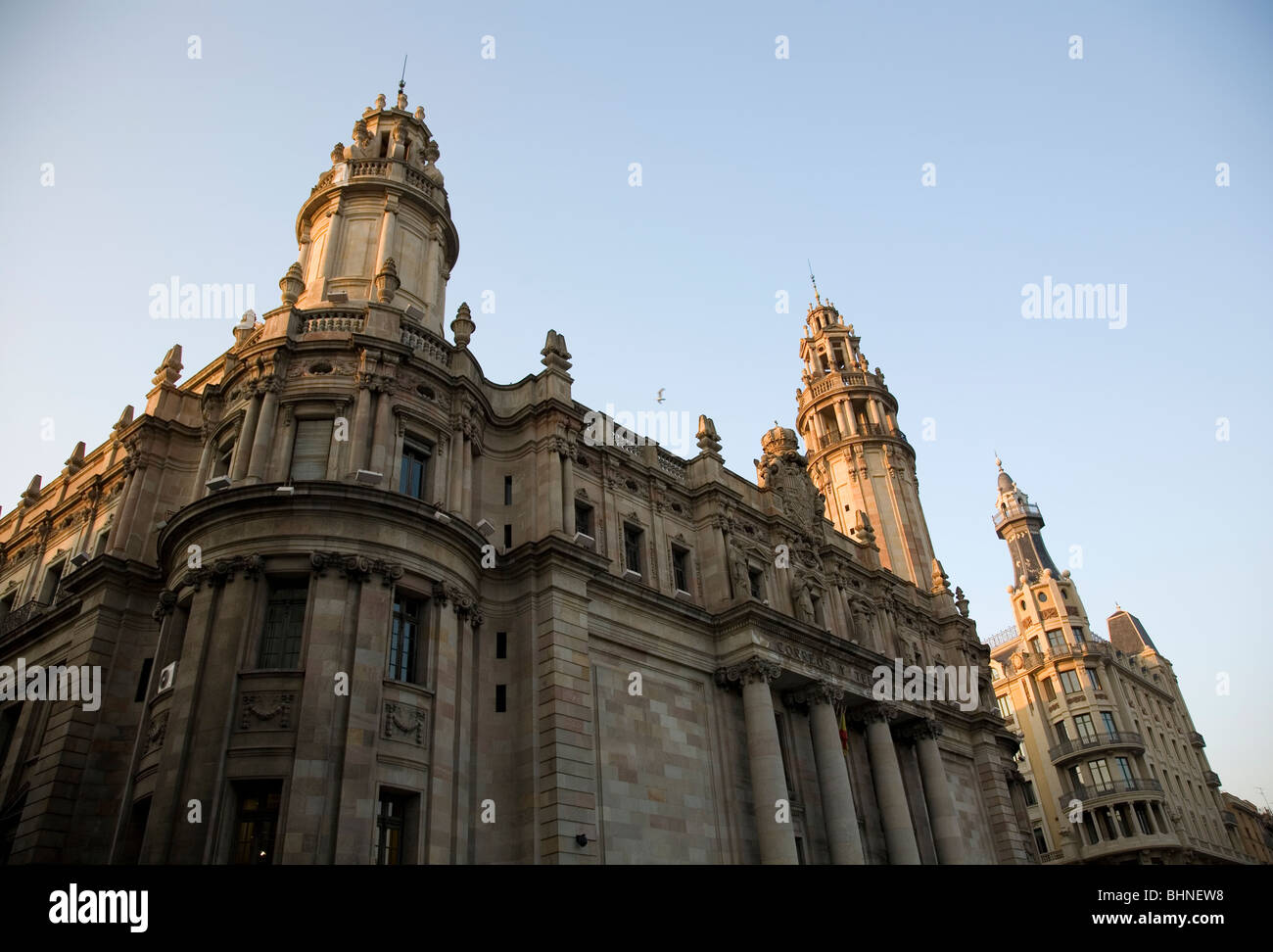 Correos Y Telegrafos Building in Barcelona near marina Stock Photo - Alamy