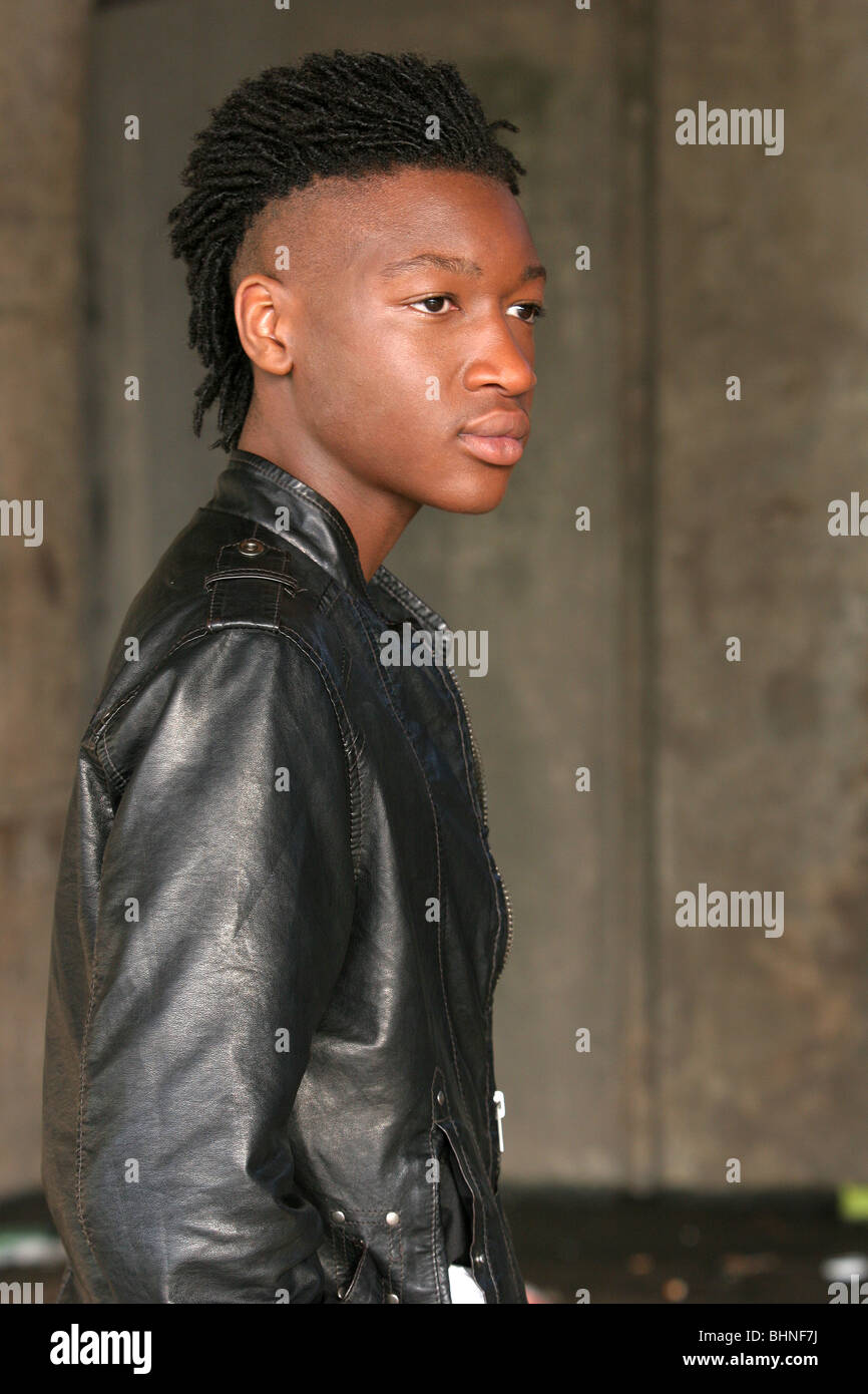 Young Male model on photoshoot near Clydeside, Glasgow Stock Photo - Alamy
