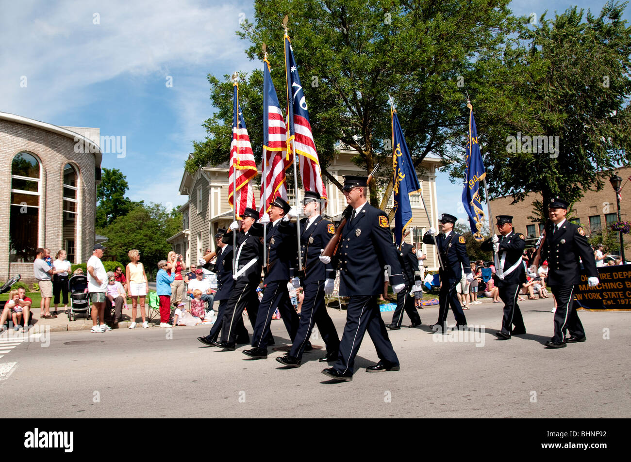 Small town USA Independence Day parade Stock Photo - Alamy