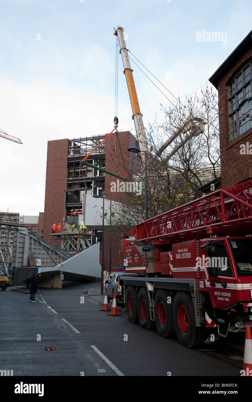Pedestrian bridge walkway under construction at Liverpool One shopping ...