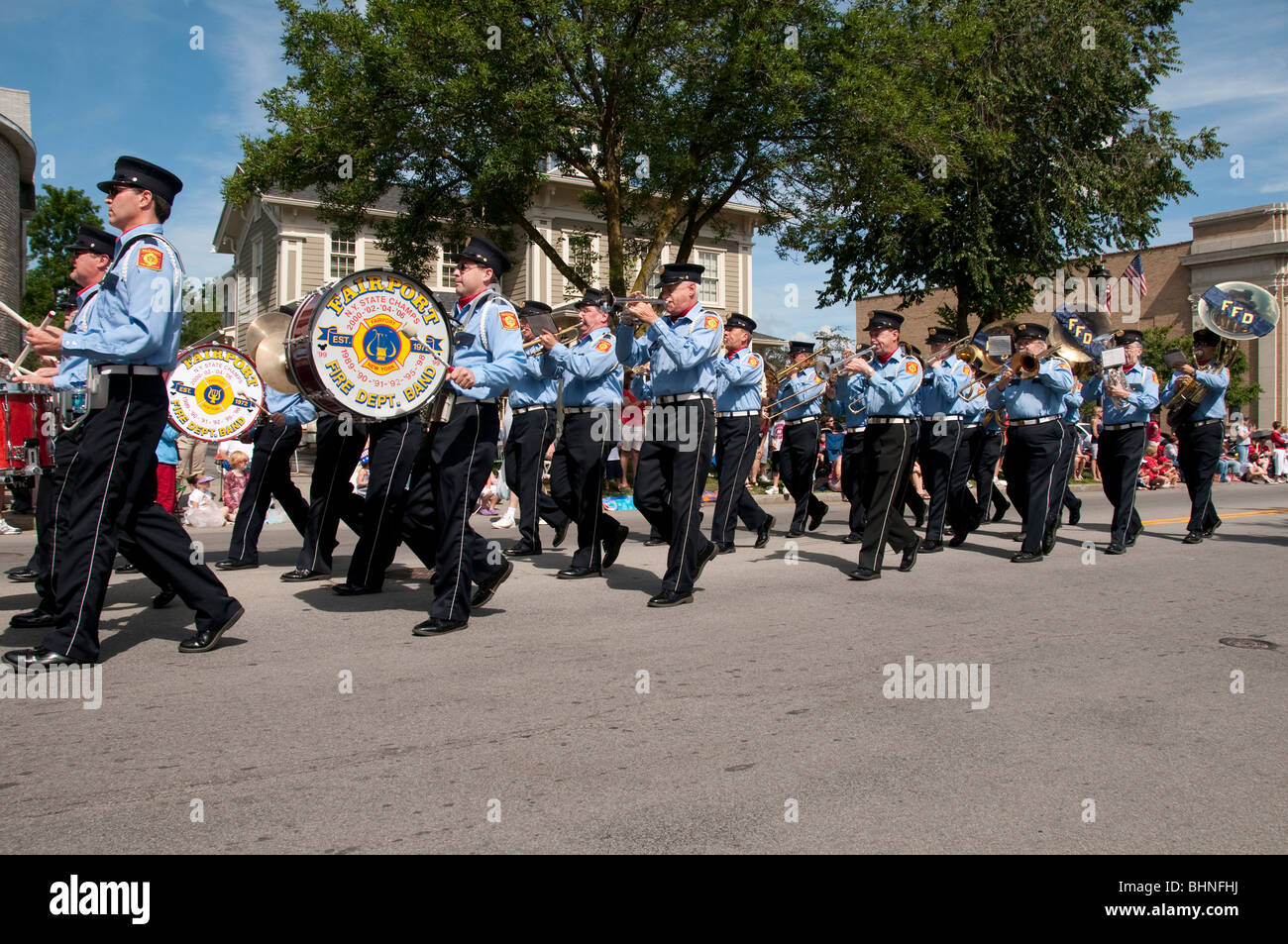 Small town USA Independence Day parade Stock Photo - Alamy