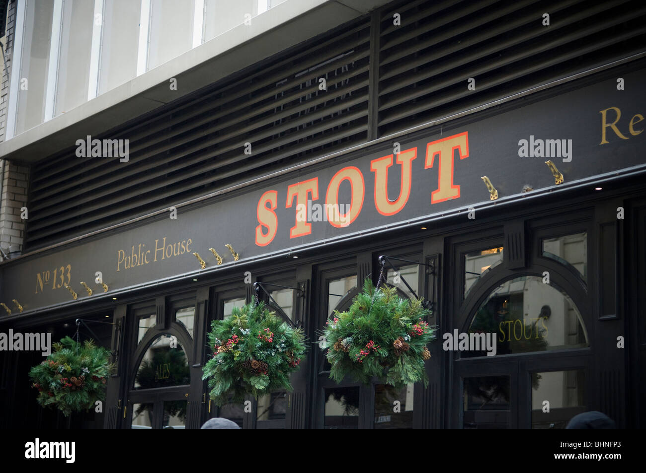The Stout Pub in midtown in New York is seen on Monday, February 22 ...