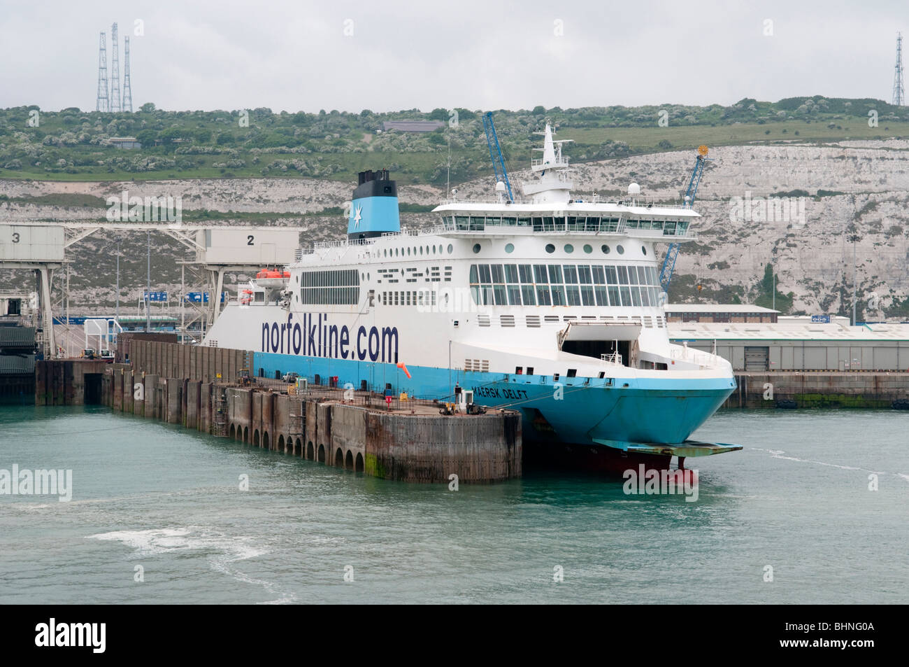 Norfolkline Maersk Delft docked at Dover Port Stock Photo - Alamy