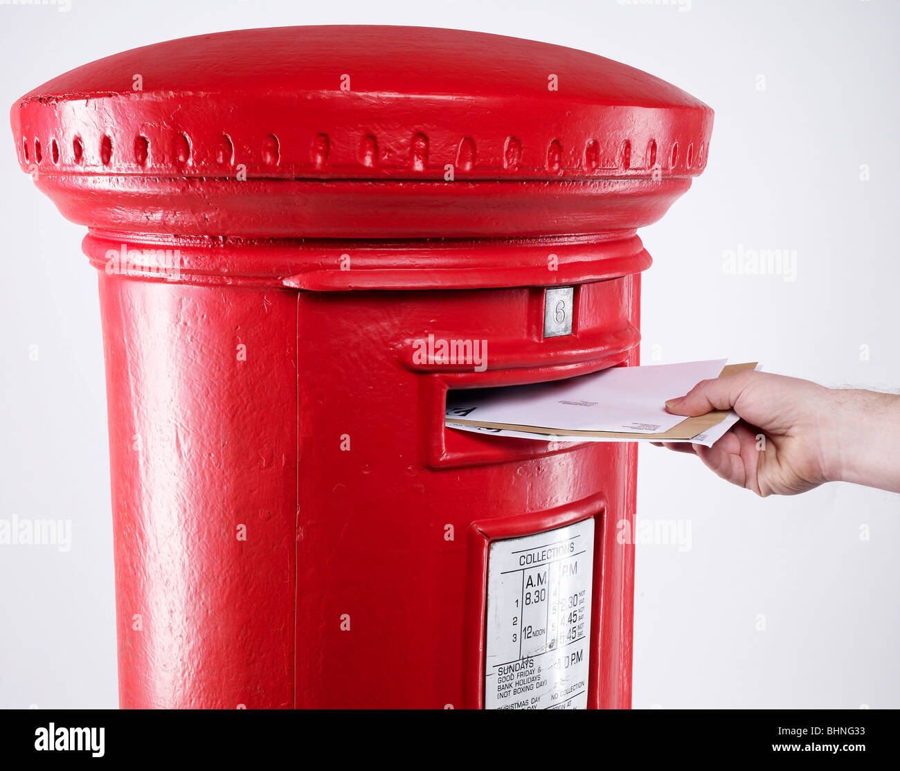 post box pillar postal letter royal mail office L Stock Photo - Alamy