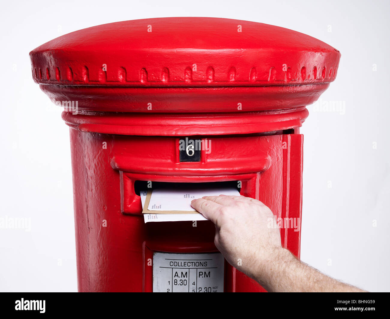 post box pillar postal letter royal mail office L Stock Photo - Alamy