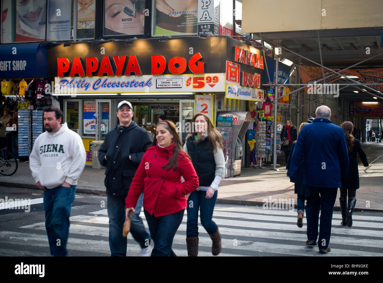 The Papaya Dog store in New York on Saturday, February 20, 2010 ...