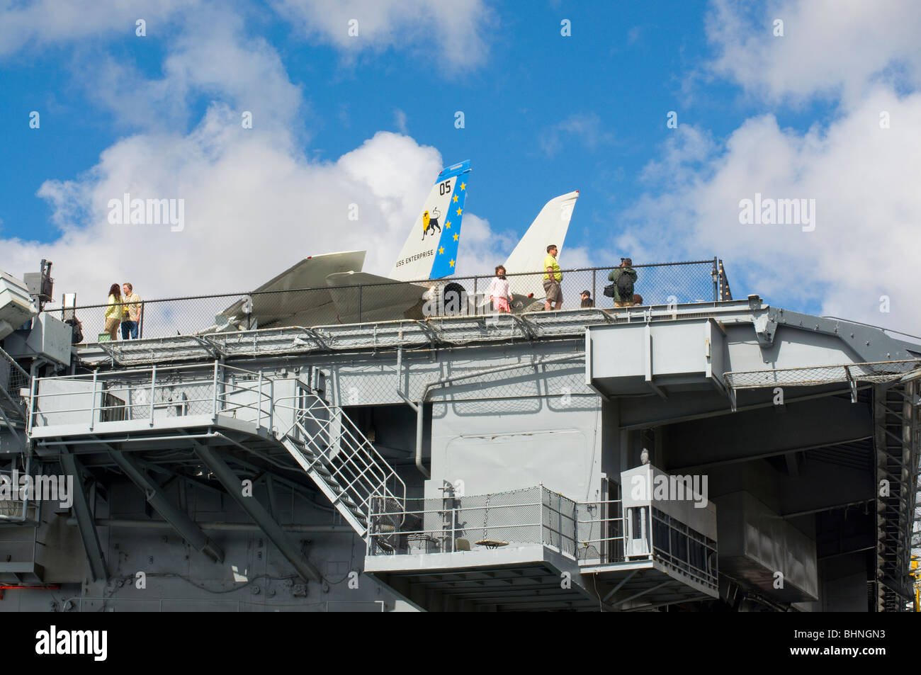 Side ladder going to the deck of the USS Midway Stock Photo - Alamy